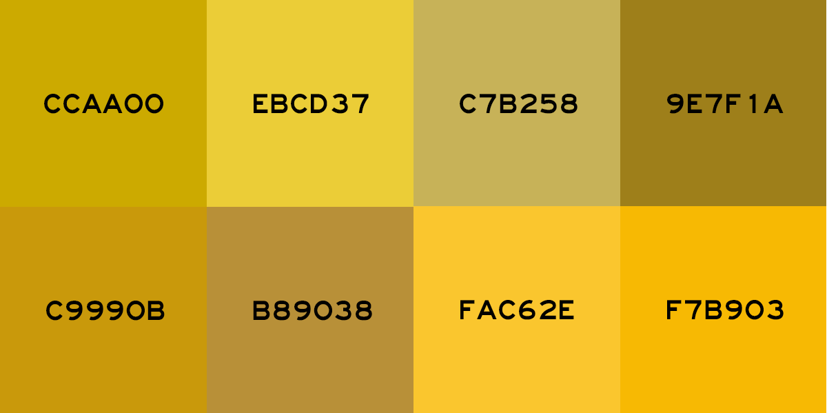 Gold HEX Codes – DTF Houston